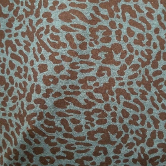 Covington | Tops | Blue Leopard Print Top | Poshmark